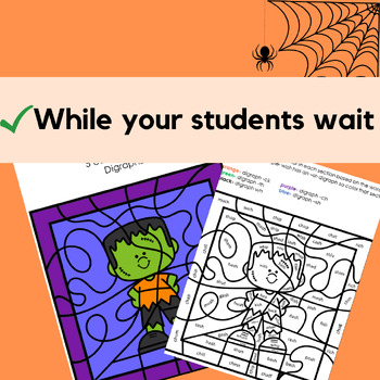 Reading System Step 3 No Prep Halloween Color By Code- FUN Closed ...